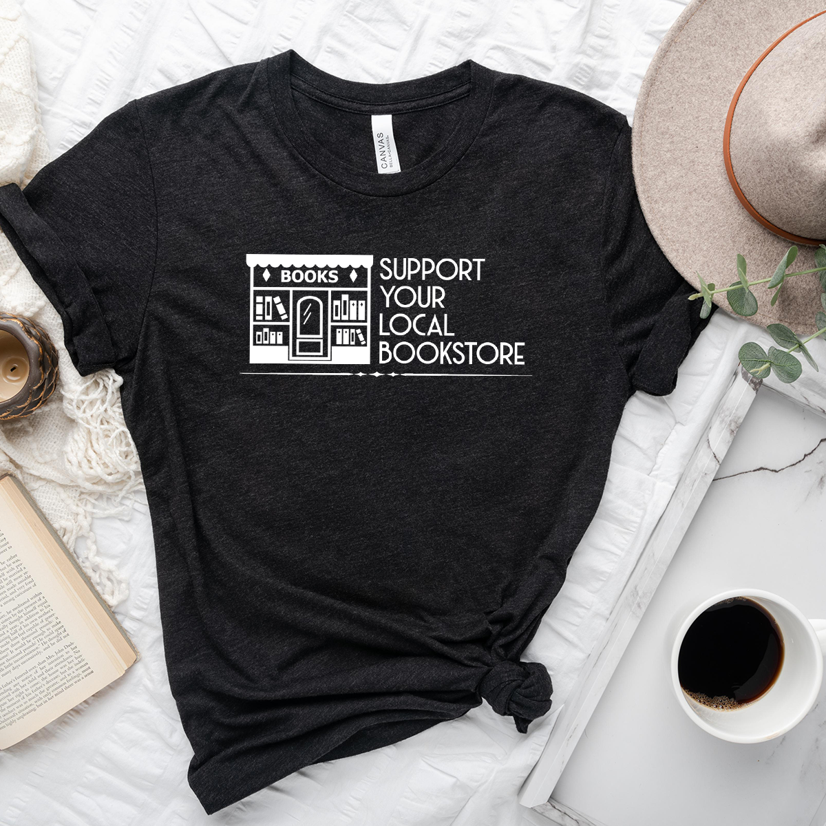 support your local bookstore unisex tee – Piper and Ivy