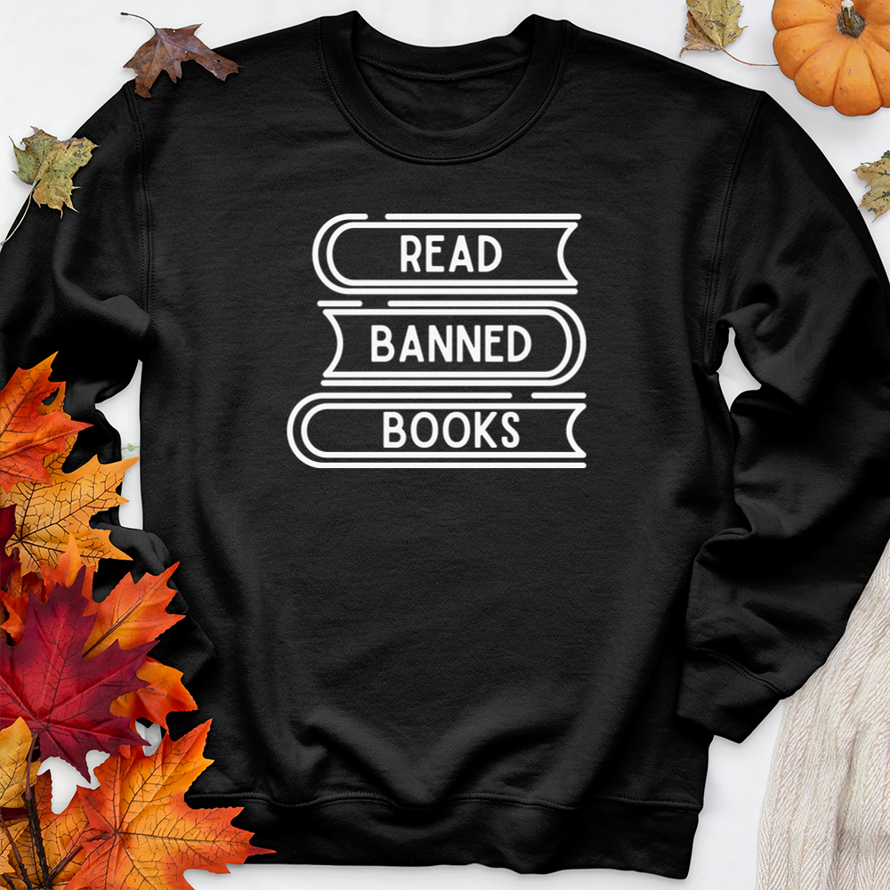 read banned books stack premium crewneck sweatshirt – Piper and Ivy