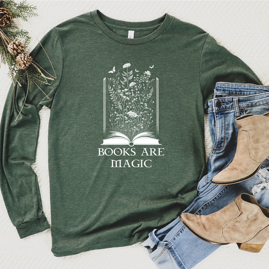 magic books long sleeve unisex tee – Piper and Ivy